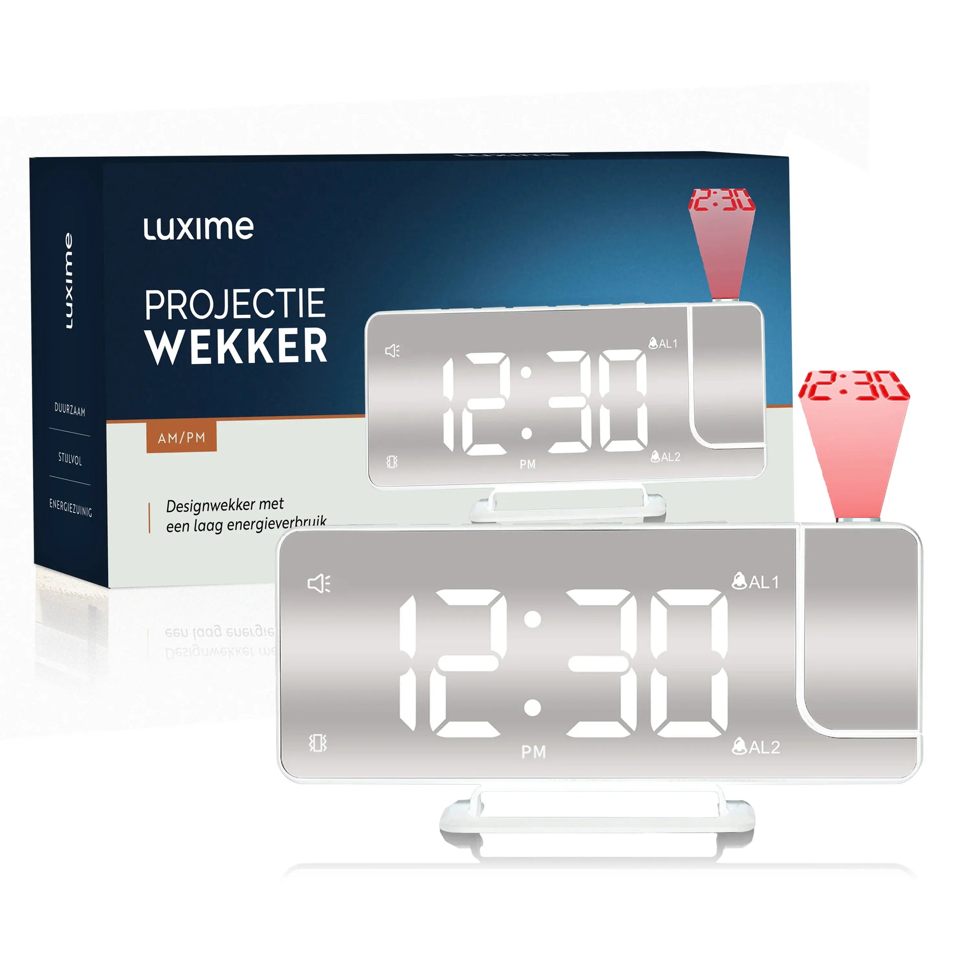 Projectie wekker - Zacht voor de ogen - Wit - Luxime®